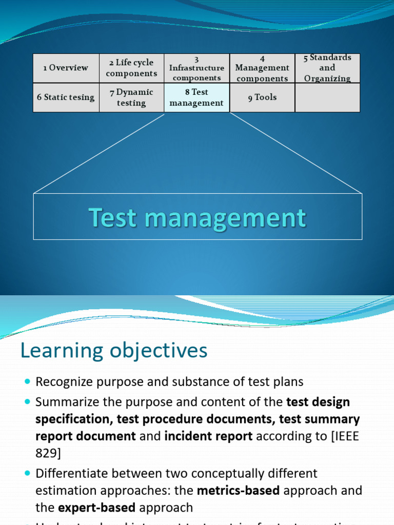 Chapter 8 - Test Management | PDF | Software Testing | Risk