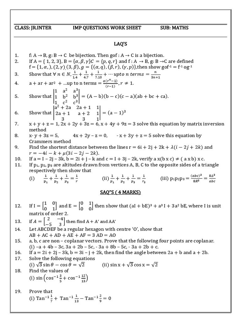 JR MATHS | PDF | Function (Mathematics) | Geometry