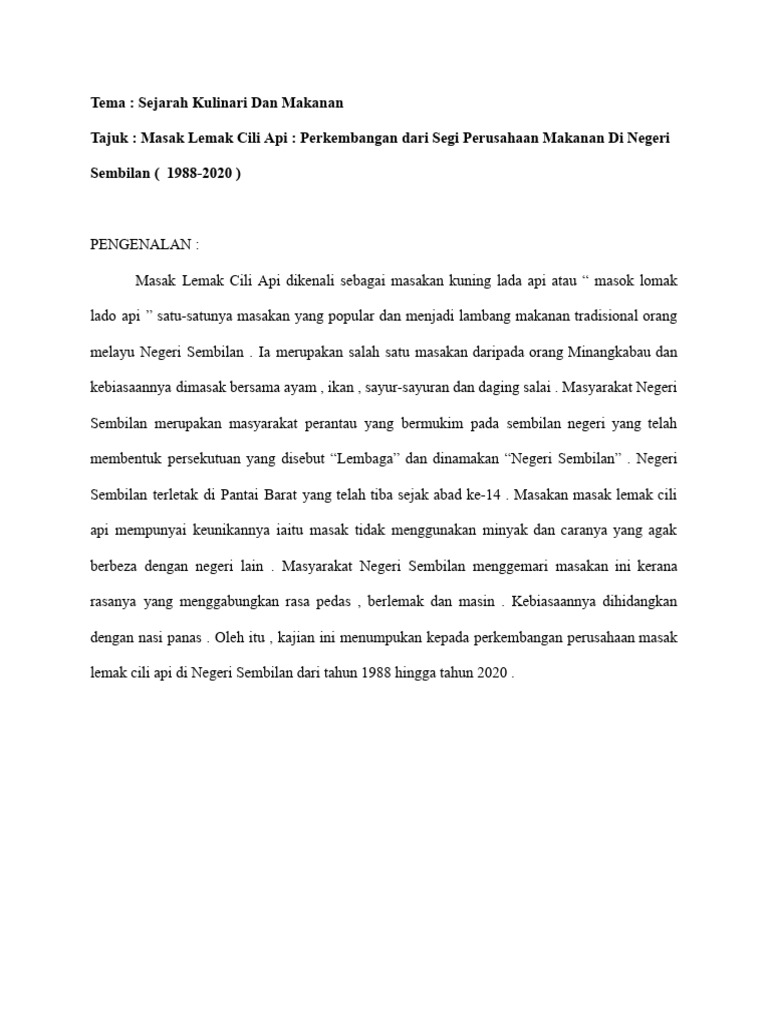 Tema - Sejarah Kulinari Dan Makanan | PDF | Bisnis | Kesehatan Holistik
