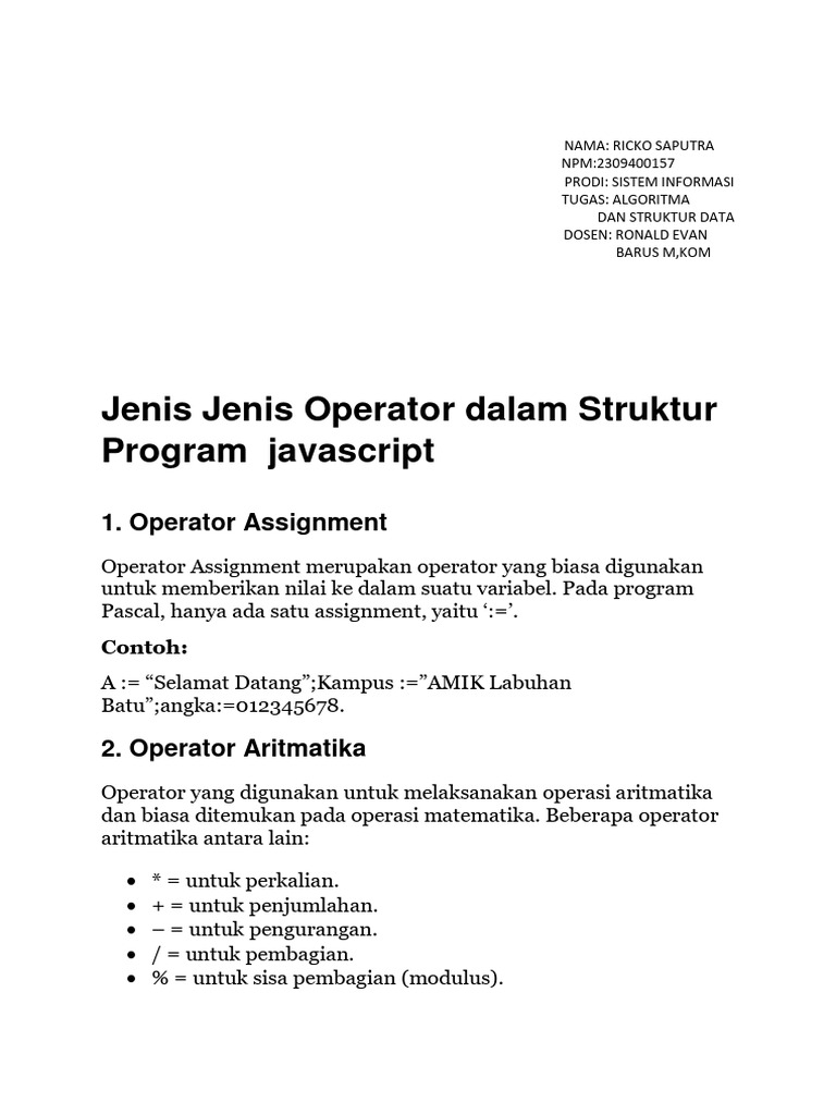 Ricko Saputra-Tugas Algoritma Dan Struktur Data | PDF