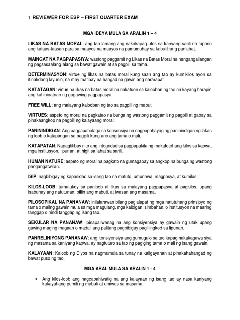 ESP-REviewer-First-Quarter | PDF