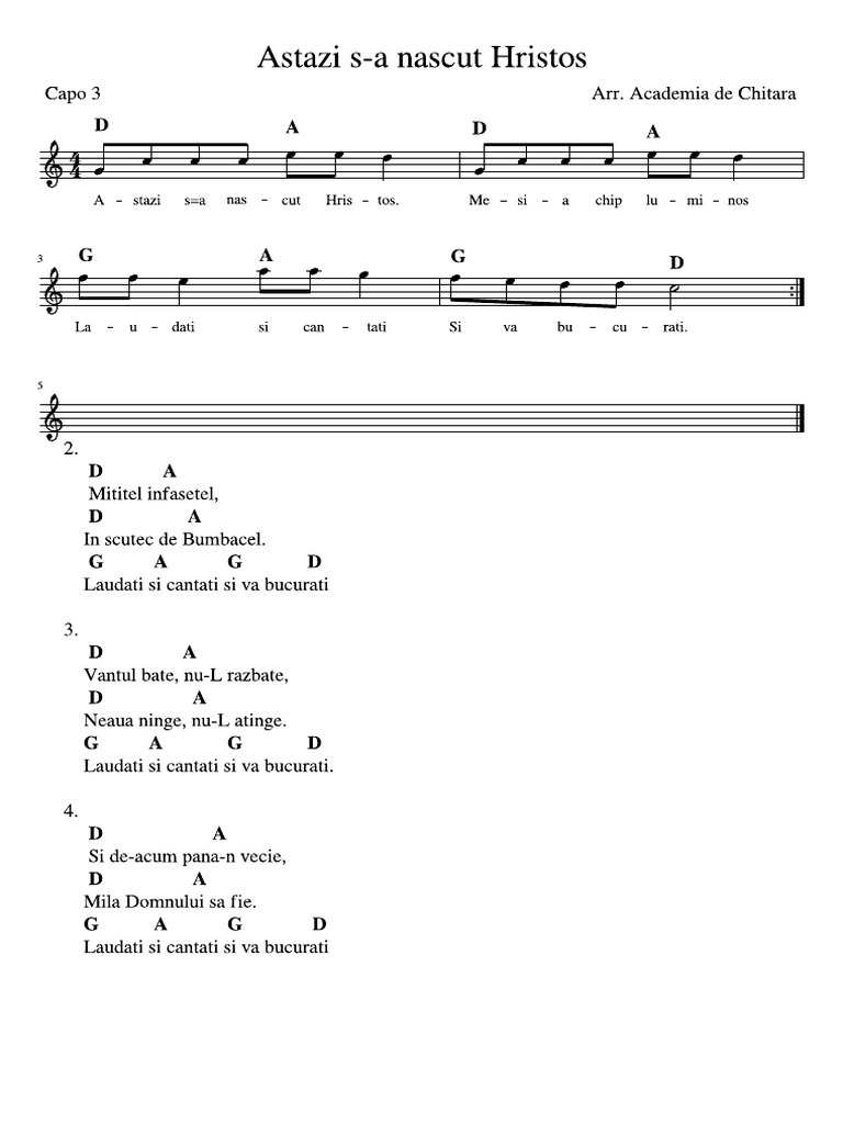 Astazi S-A Nascut Hristos | PDF