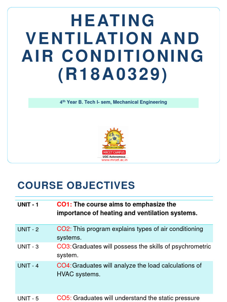 Heating Ventilation and Air Conditioning | PDF | Air Conditioning | Heat Exchanger