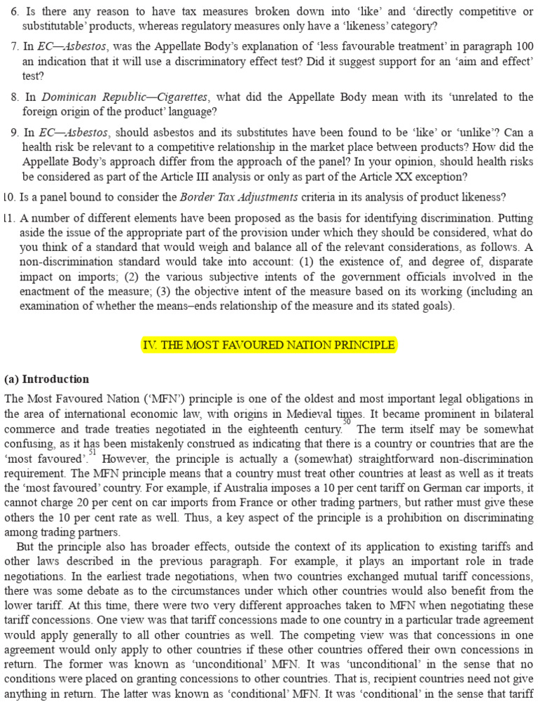 MFN Cases, Discussion | PDF