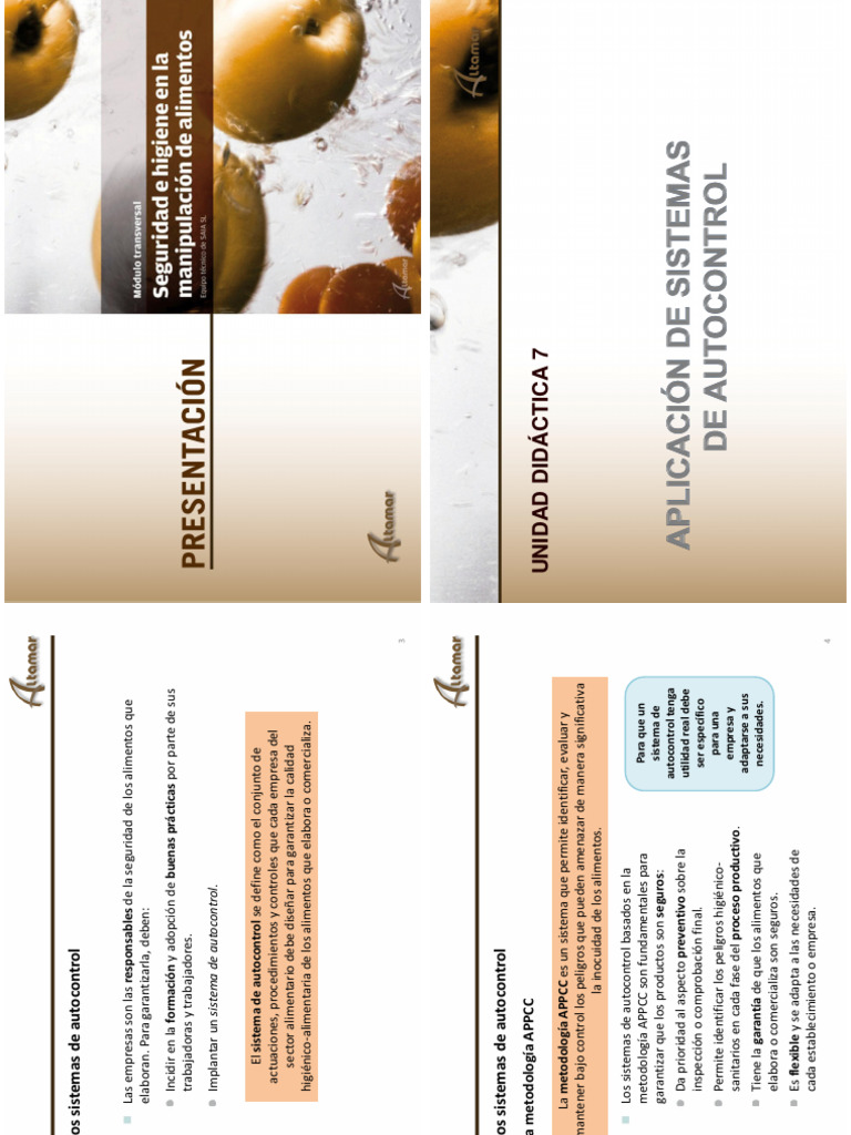 Unidad 7 - Sistemas de Autocontrol | PDF | Análisis de Riesgo y Puntos Críticos de Control