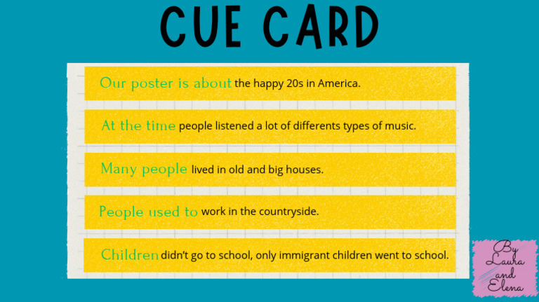Cue Card | PDF