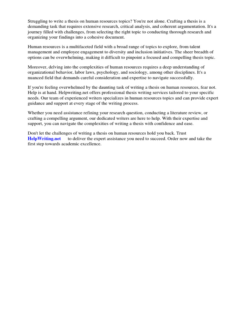 Thesis Topics Human Resources | PDF | Thesis | Human Resources Thesis Topics Human Resources | PDF | Thesis | Human Resources