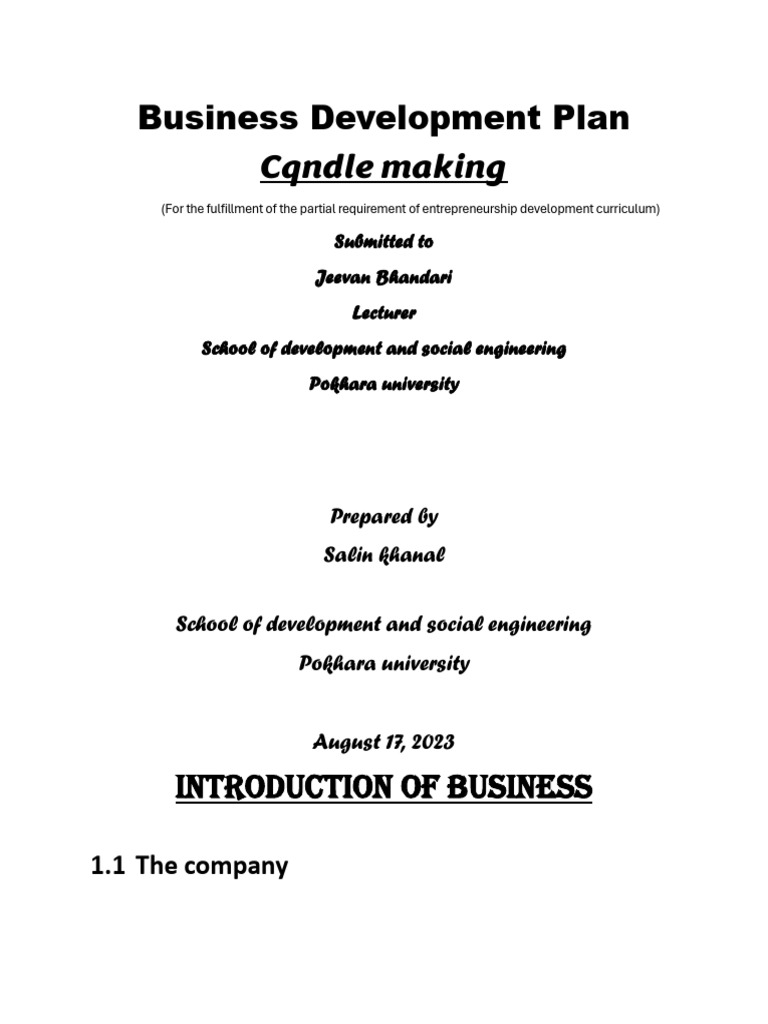 Business Plan of Candle Making | PDF | Employment | Salary