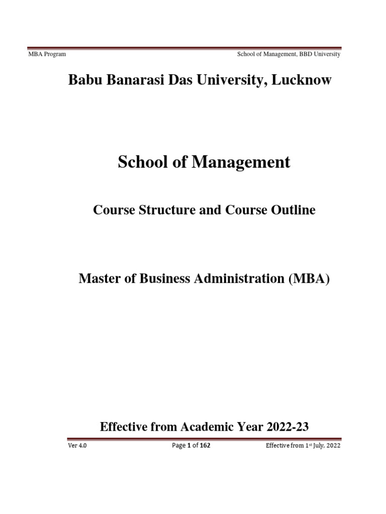 Mba Program Booklet - Version 4.0 Final | PDF | Analytics | Negotiable ...