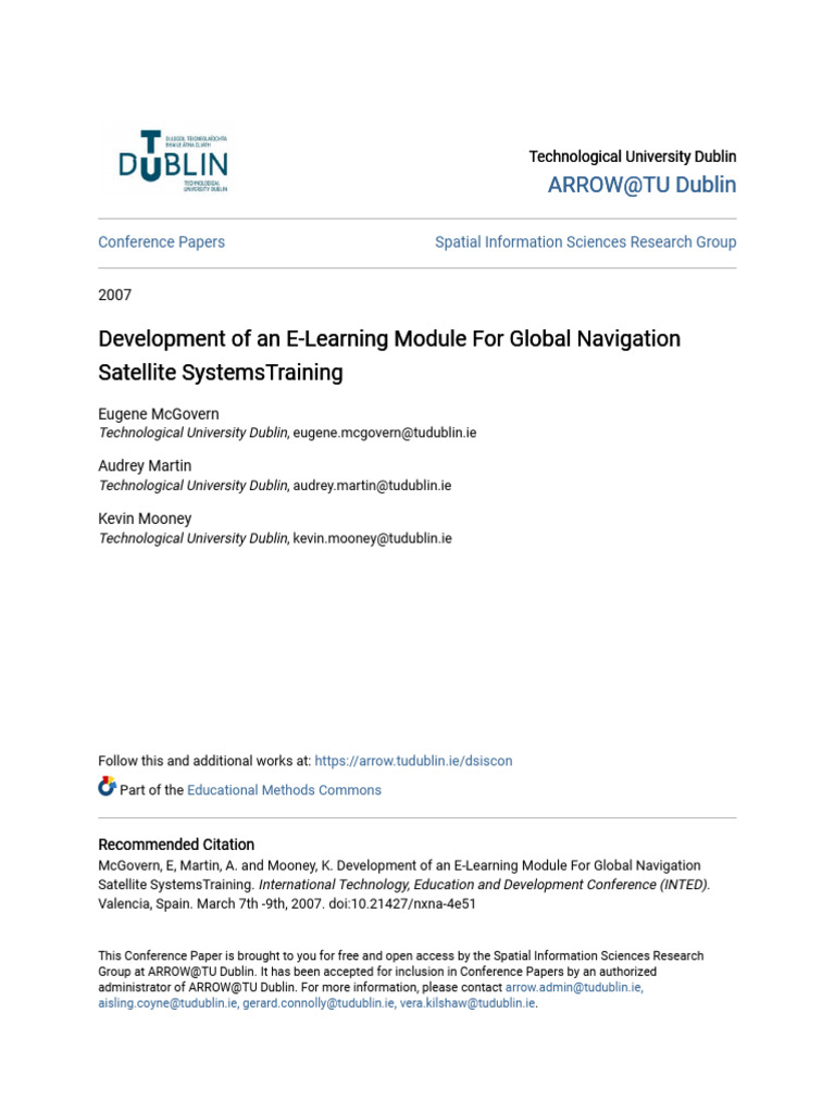 Development of An E-Learning Module For Global Navigation Satell ...