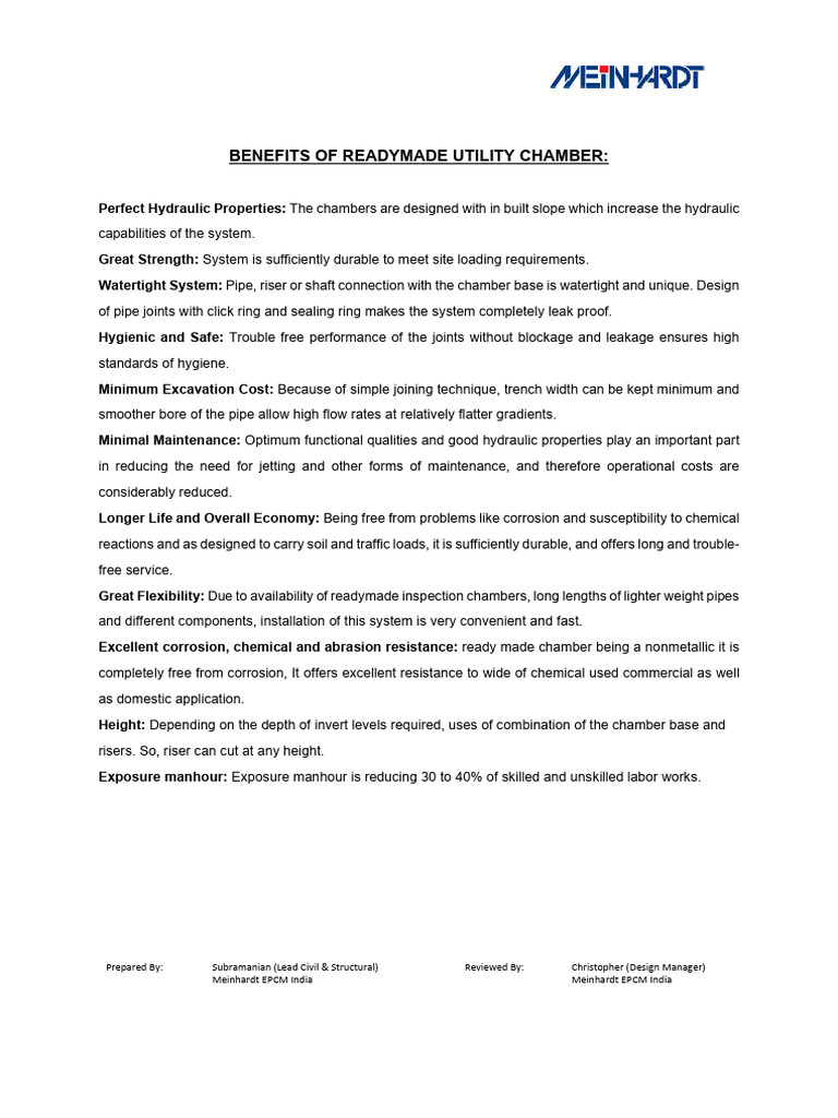 Benefits of Utility Chambers | PDF | Pipe (Fluid Conveyance) | Corrosion