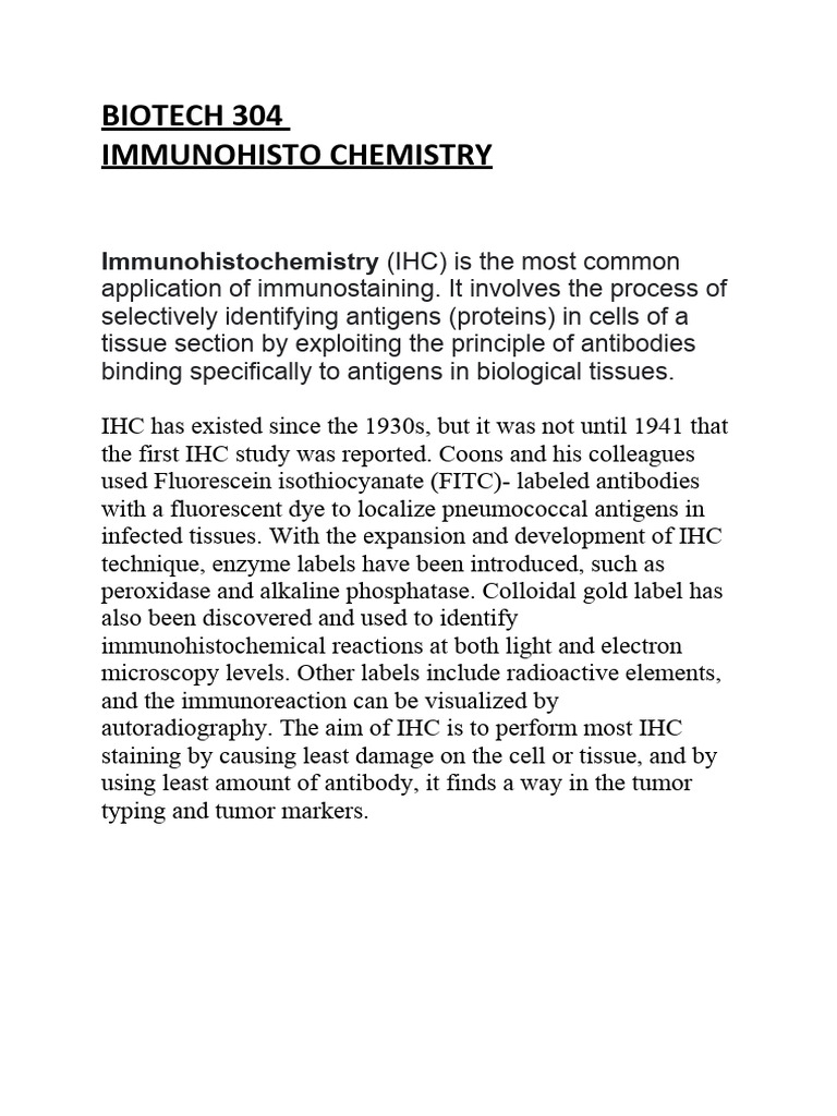 Biotech | PDF | Immunohistochemistry | Chemistry