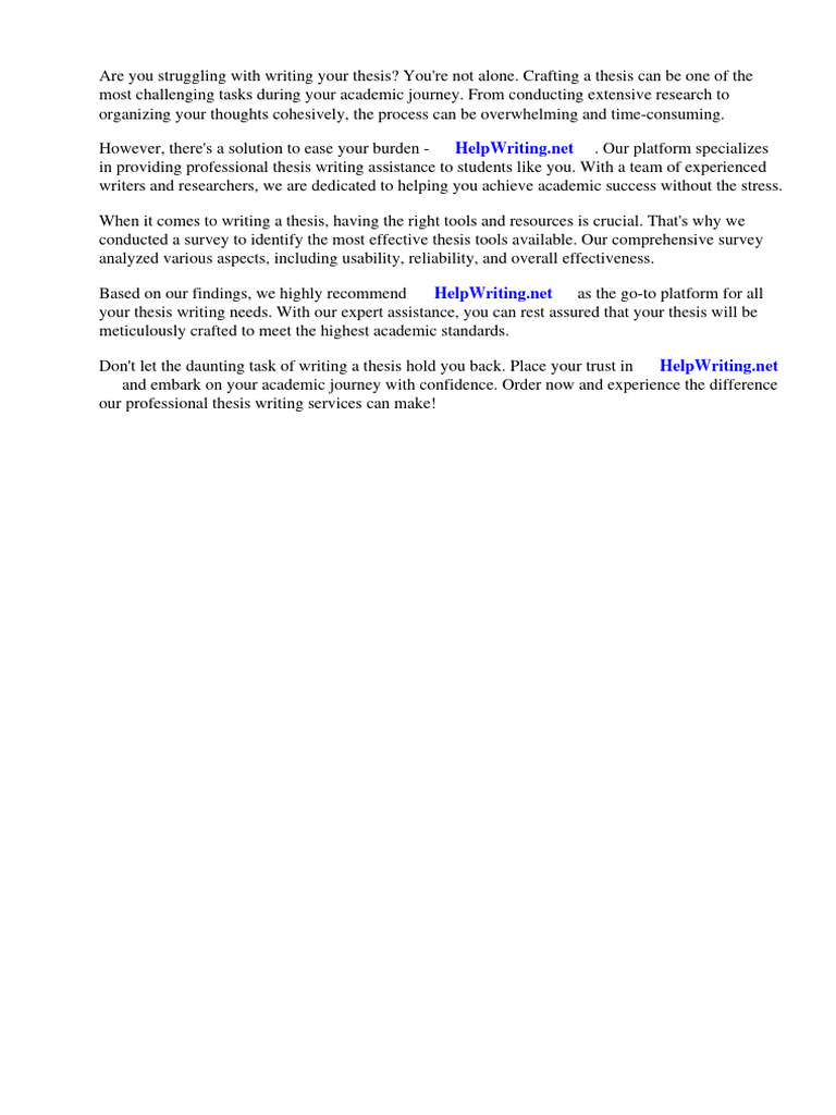 Thesis Tools Survey | PDF