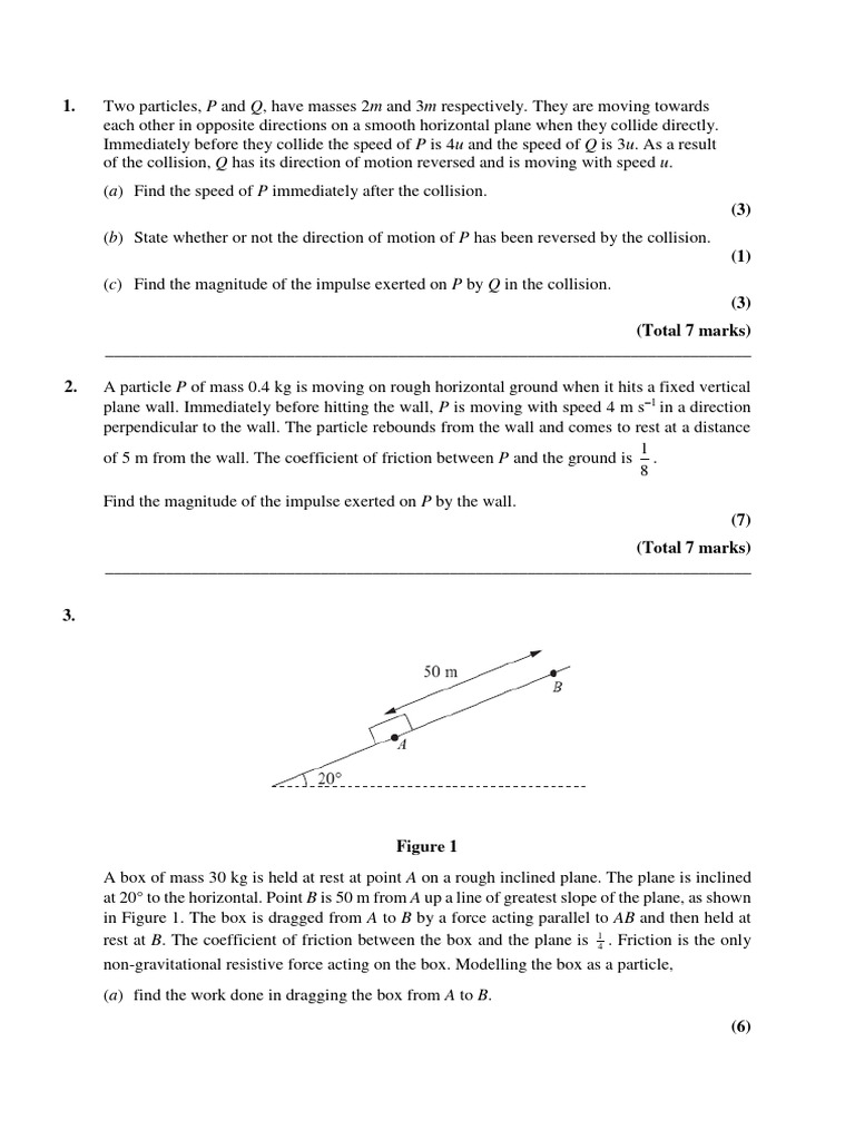 Mechanics Assessment | PDF | Collision | Force