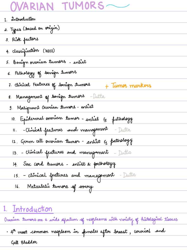 Ovarian Tumors | PDF