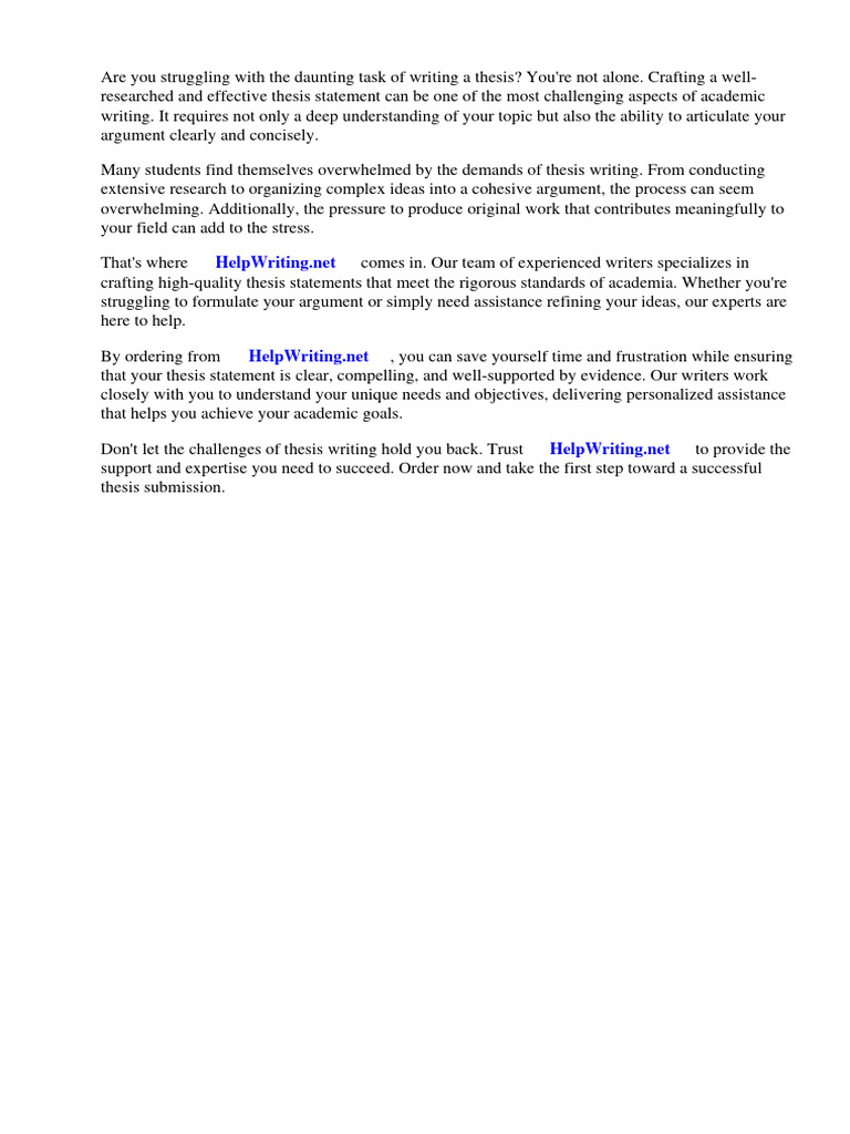 Writing Effective Thesis Statements | PDF | Essays | Thesis