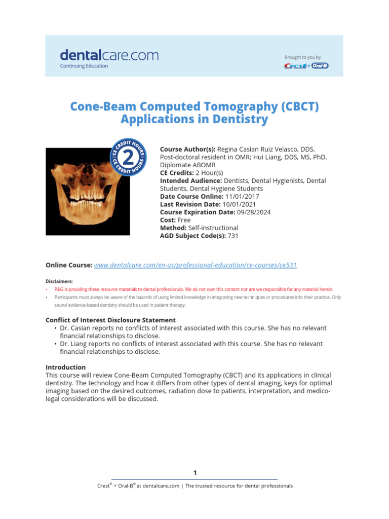 CBCT 1 | PDF