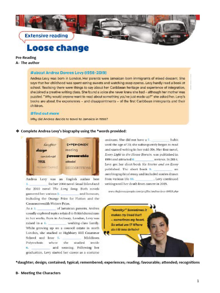 Loose Change by Andrea Levy | PDF | General Fiction