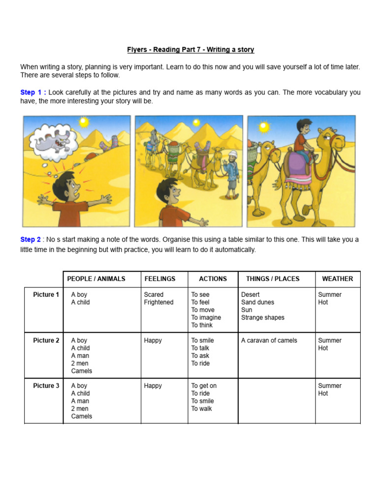 Flyers Story Writing Guide Part 7 | PDF | Language Mechanics ...