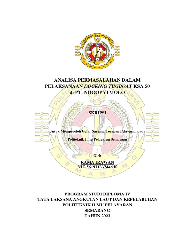 Analisa Docking Tugboat KSA 50 | PDF