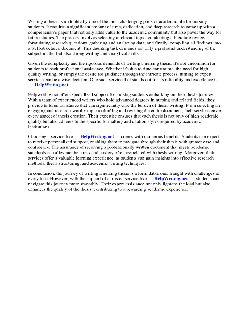 Nursing Thesis Topics | PDF | Nursing | Surgery