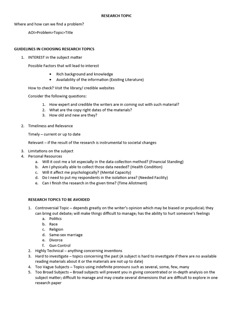 Research Topic | PDF