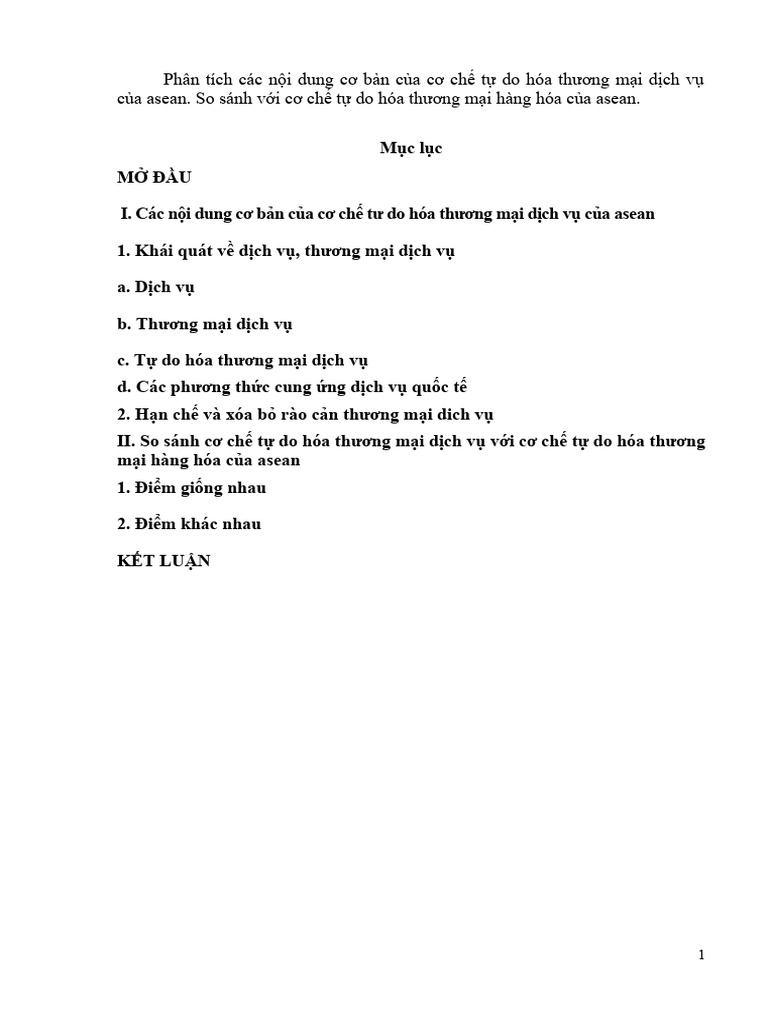 123doc Phan Tich Cac Noi Dung Co Ban Cua Co Che Tu Do Hoa Thuong Mai Dich Vu Cua Asean So Sanh ...