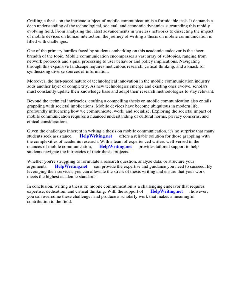 Thesis Mobile Communication | PDF Thesis Mobile Communication | PDF