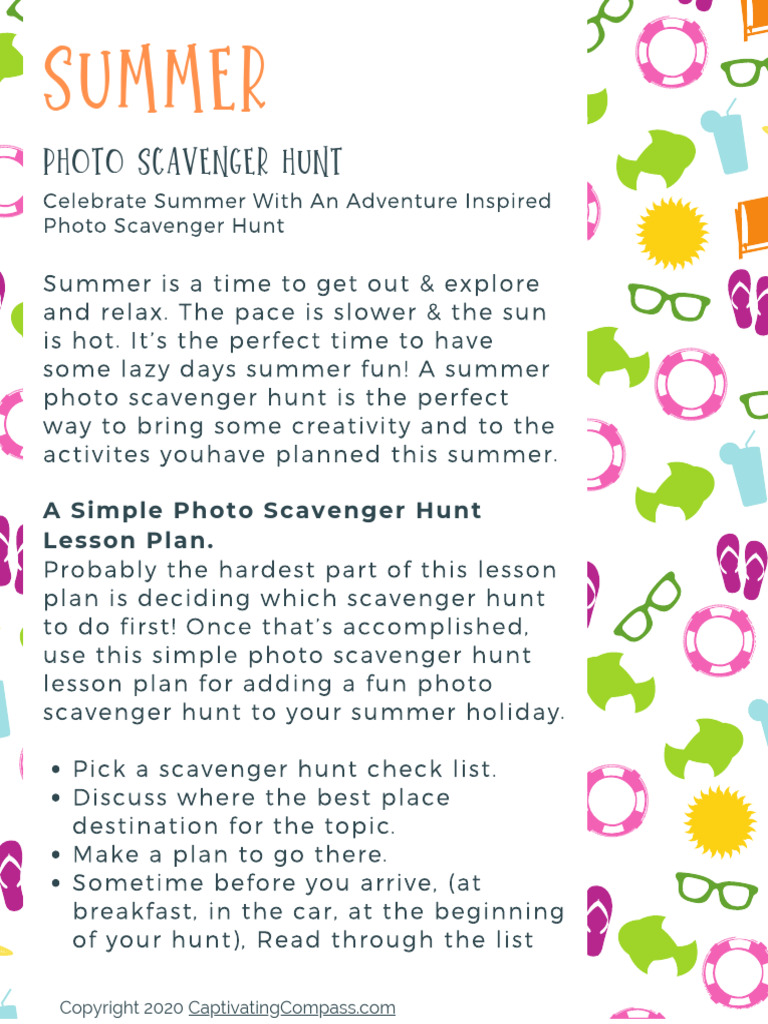 Photo Scavenger Hunt | Download Free PDF | Hunting | Zoo