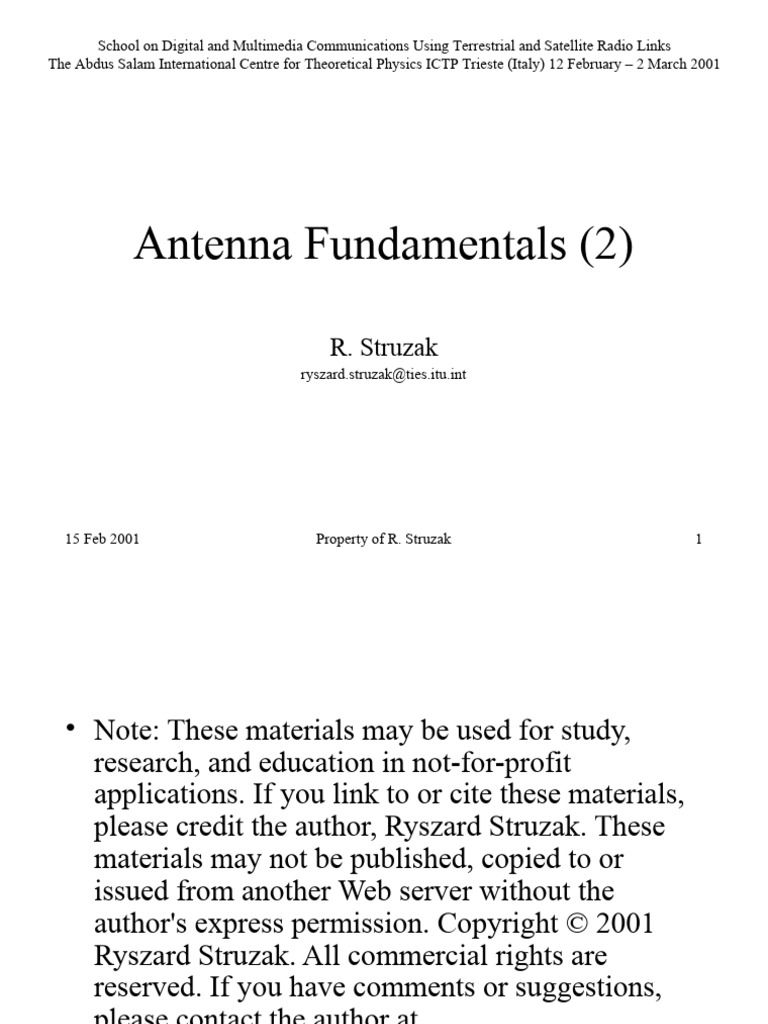 Antenna Basics 22 | Download Free PDF | Antenna (Radio) | Electronic Engineering