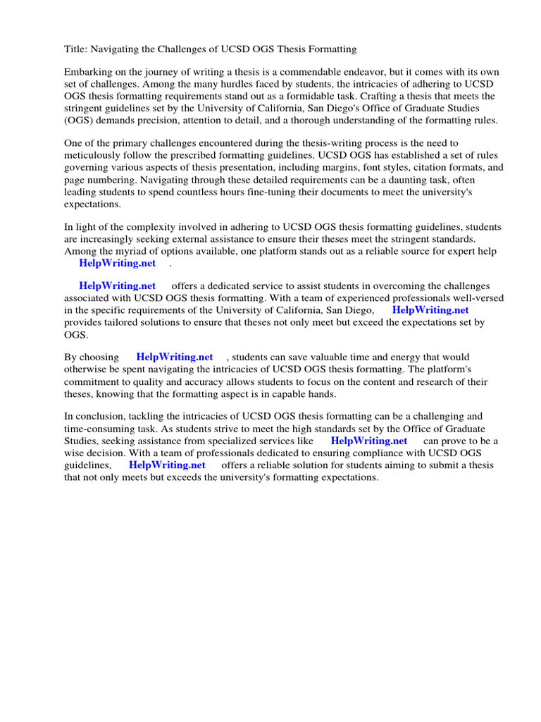 Ucsd Ogs Thesis Formatting | PDF | Thesis | Geographic Information System