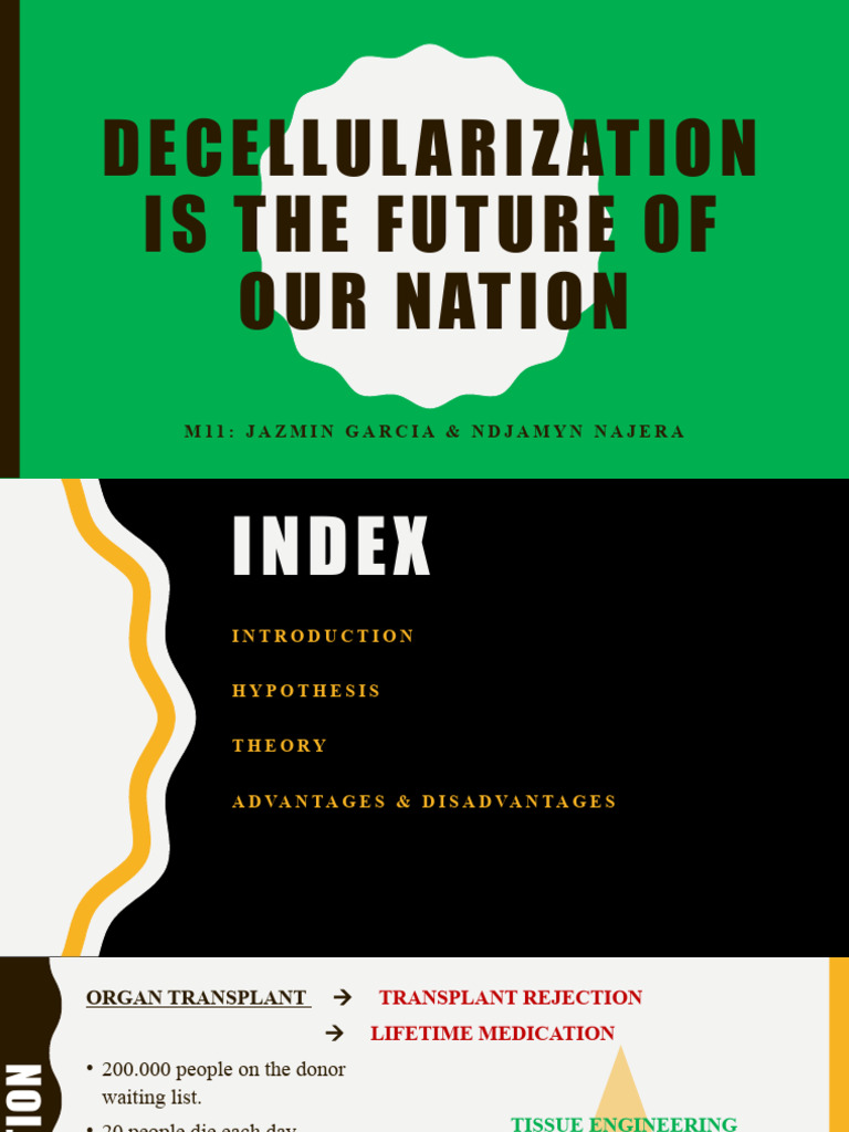 Decellularization By Jazmin Garcia | PDF | Tissue Engineering ...