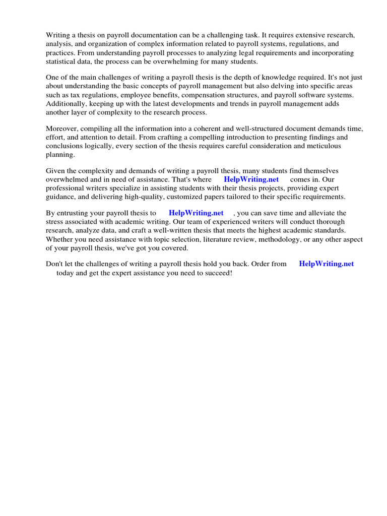 Payroll Thesis Documentation | PDF