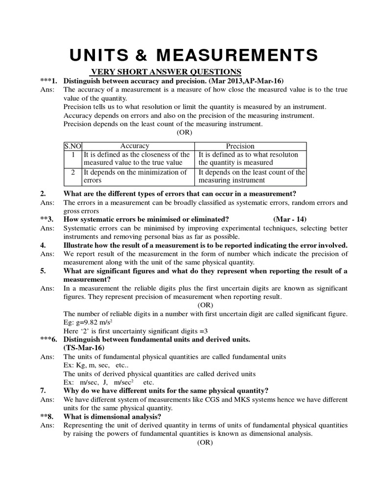 Measurement Errors and Units Explained | PDF | Accuracy And Precision | Observational Error