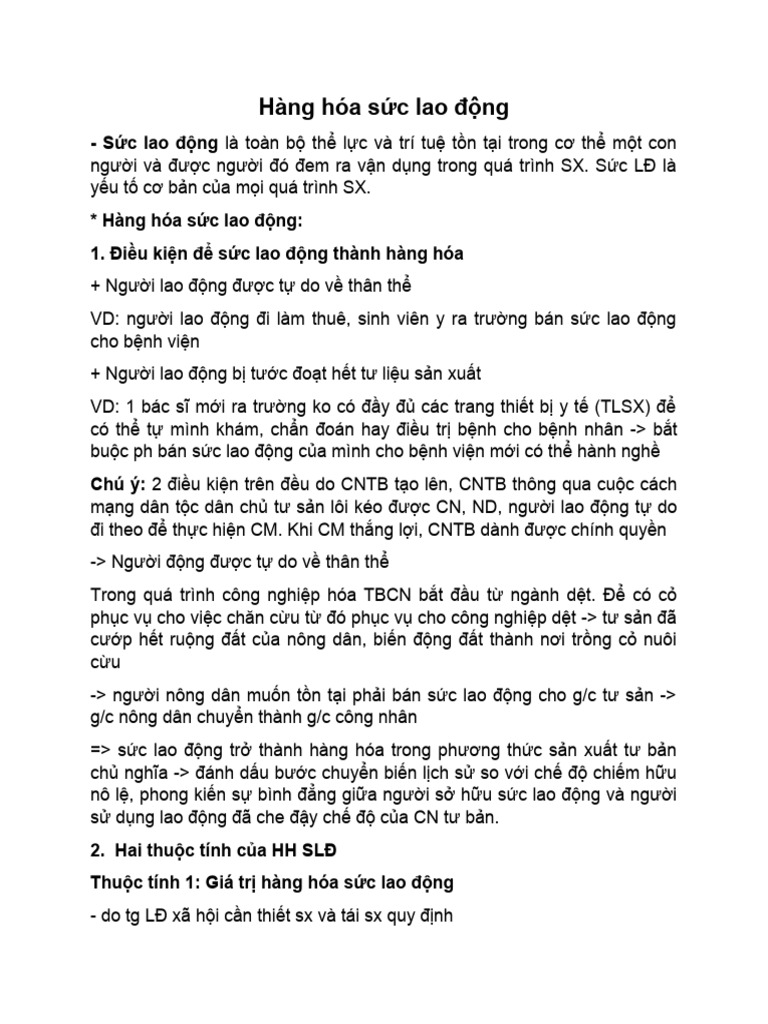 Hàng Hoá S C Lao Đ NG | PDF