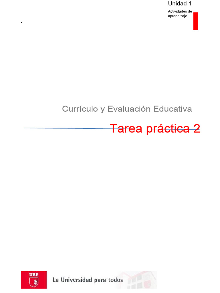 TAREA PRACTICA 2 (1) | PDF | Plan de estudios | Evaluación