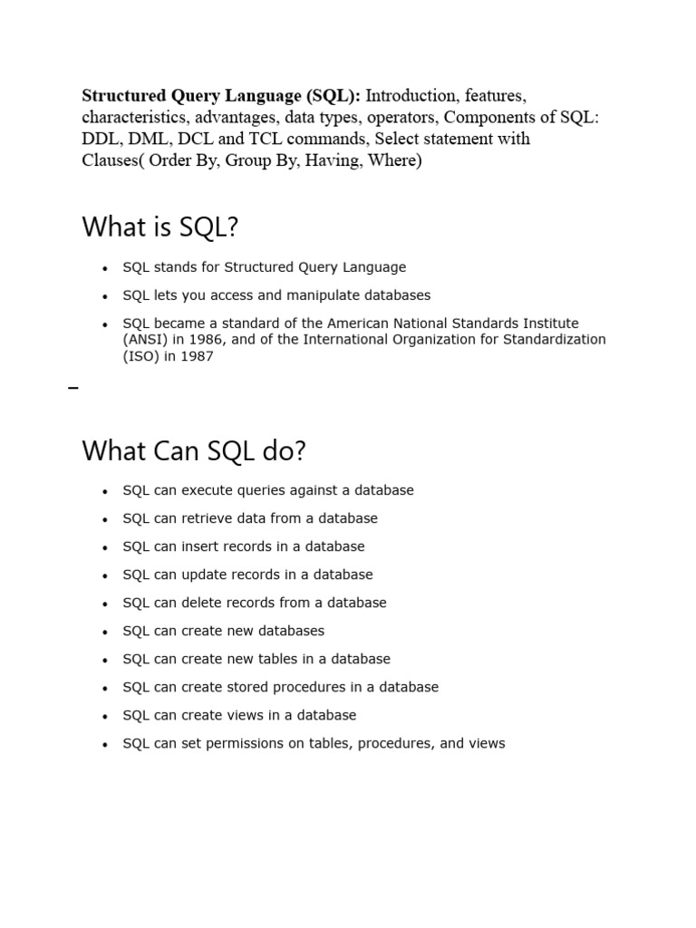 SQL Basics for Beginners | PDF