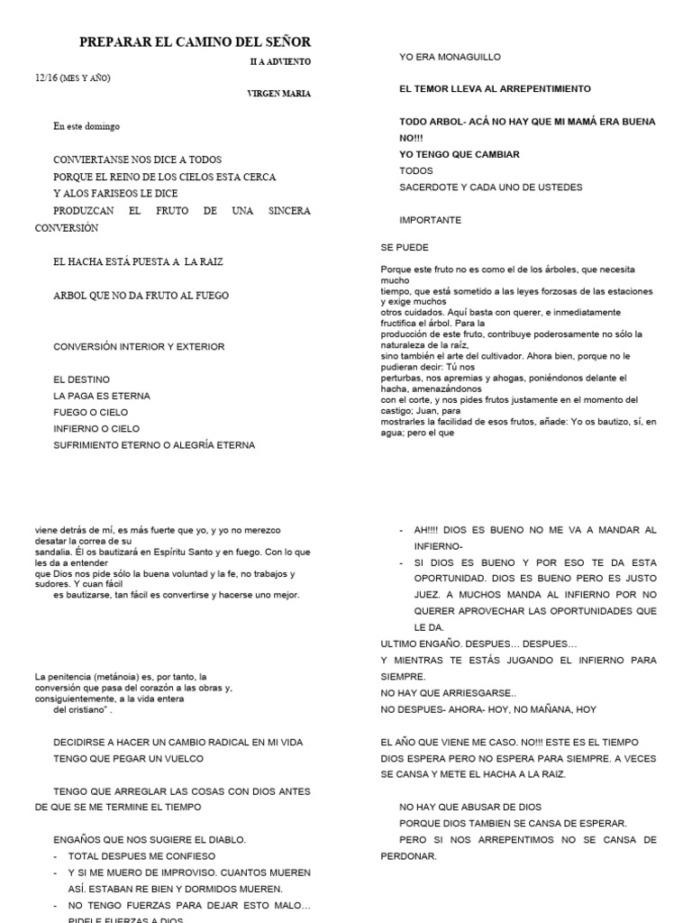 Ii Adviento A Conversion | PDF | Infierno | Dios