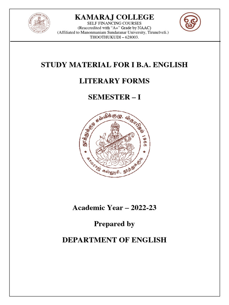 Allied I Literary Forms | PDF