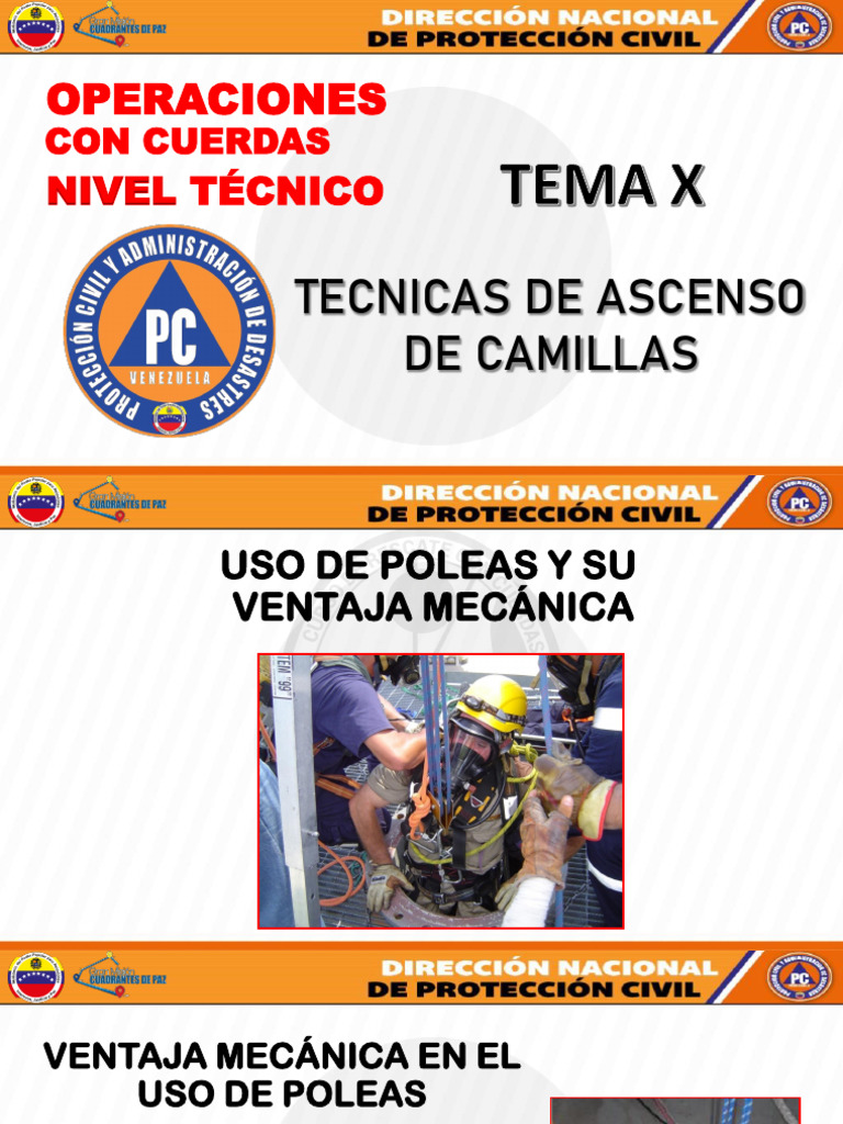 Curso Rescate Con Cuerdas Tema X Ascenso de Camillas | PDF