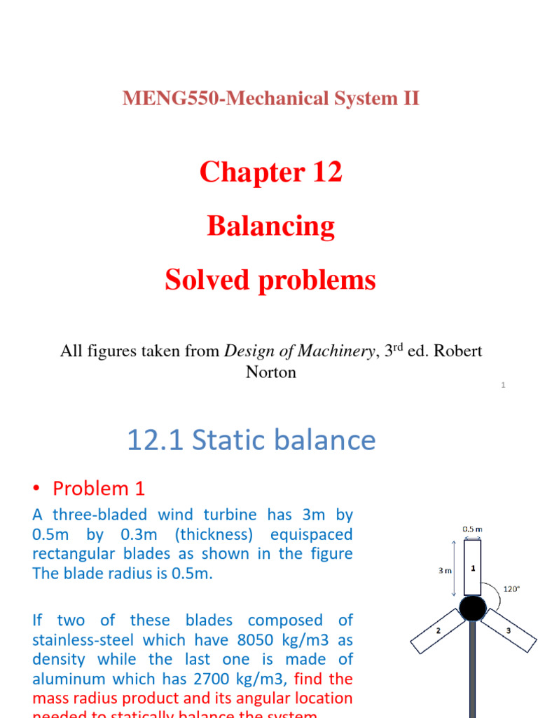 Balancing Problems in Mechanical Systems | PDF | Science & Mathematics | Technology & Engineering