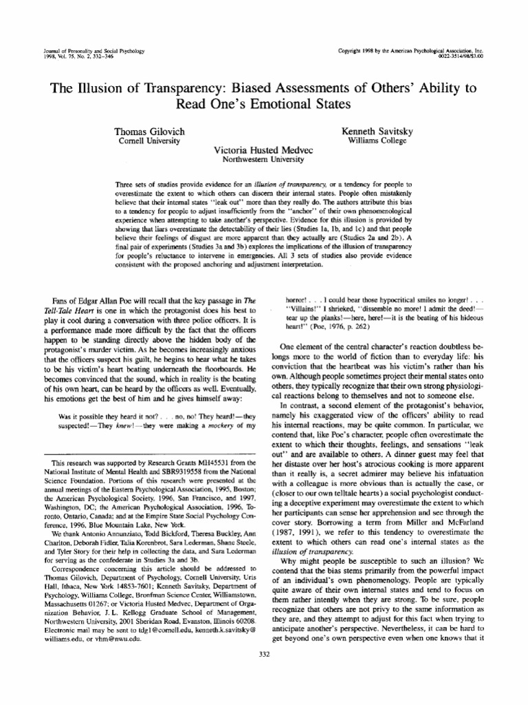 Gilo Sav Medvec | PDF | Cognitive Science | Cognitive Psychology