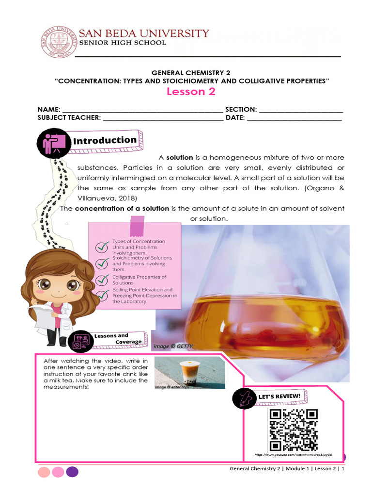 Chemistry Concentration Basics | PDF | Science & Mathematics