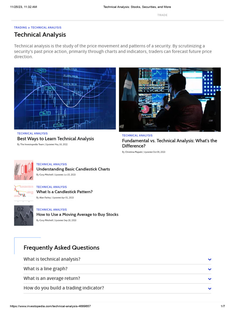 Technical Analysis for Traders | PDF | Technical Analysis | Economic ...