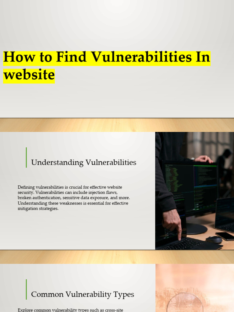 How To Find Vulnerabilities in Website | PDF | Vulnerability (Computing) | Security