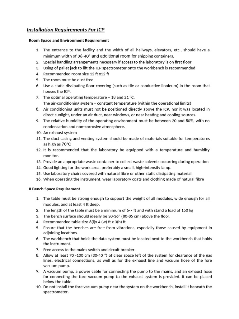 Installation Requirements For ICP | PDF
