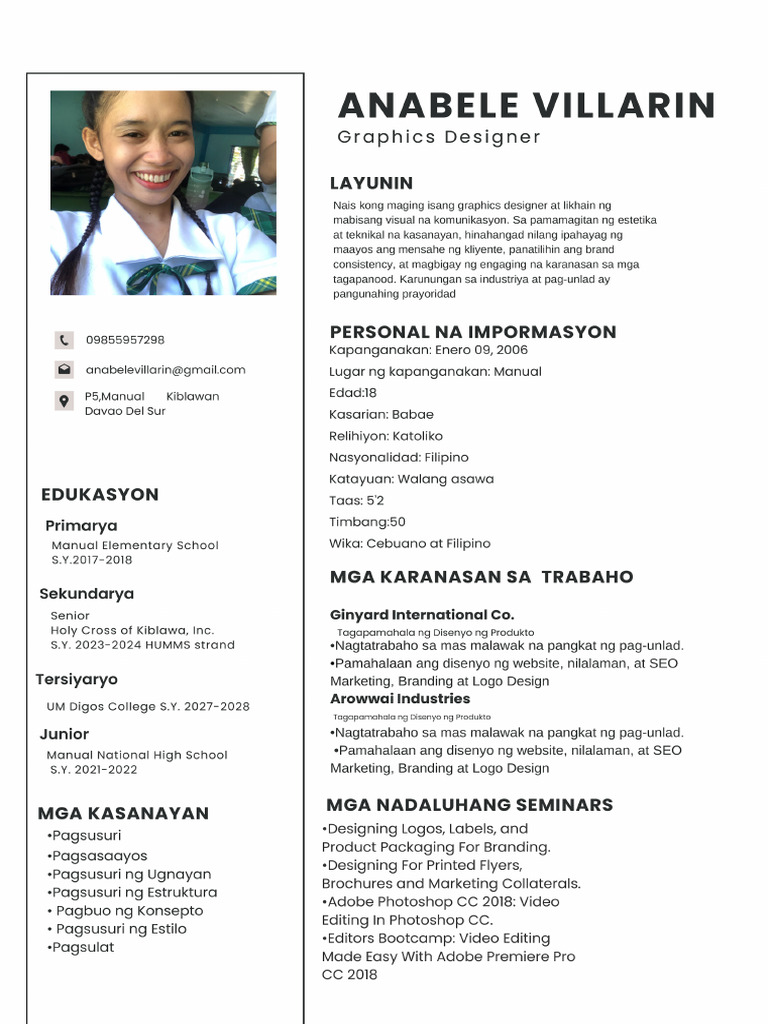 Simple Professional CV Resume | PDF
