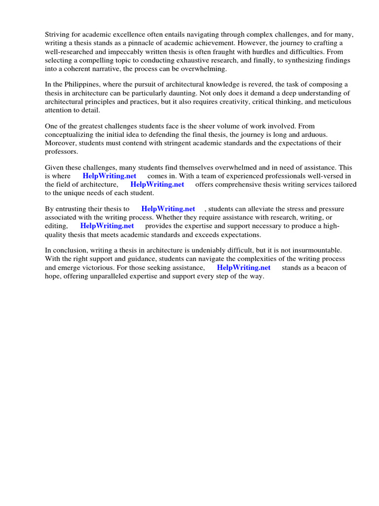 Best Thesis Architecture Philippines | PDF