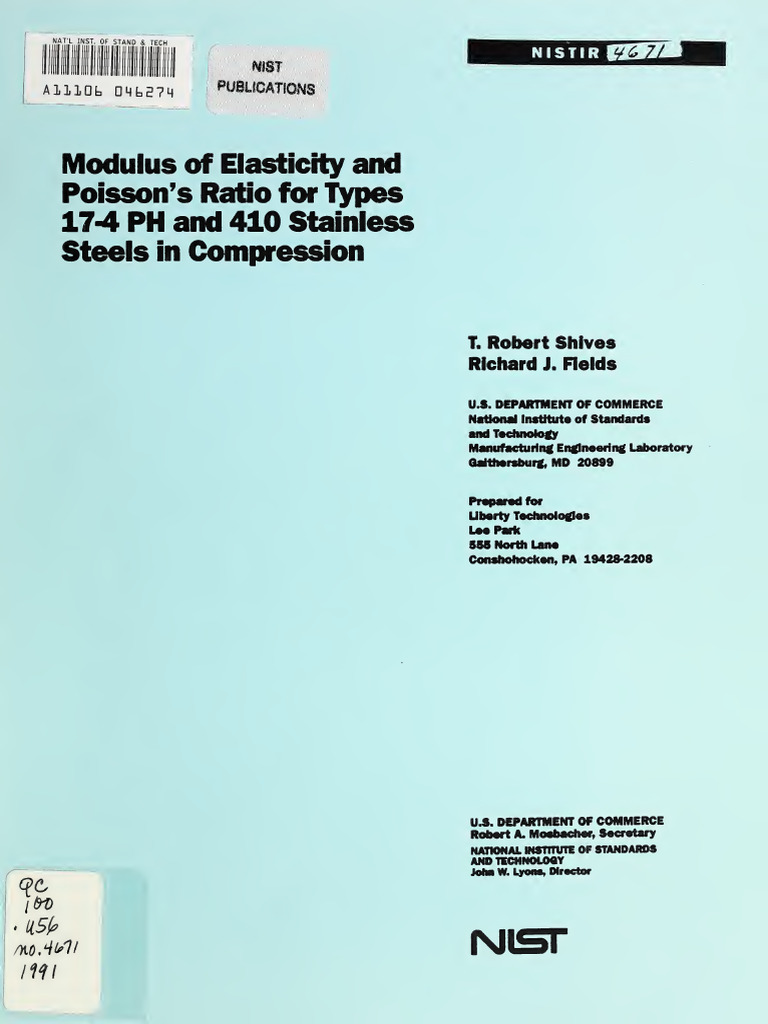 Nistir 4671 | PDF | Strength Of Materials | Young's Modulus