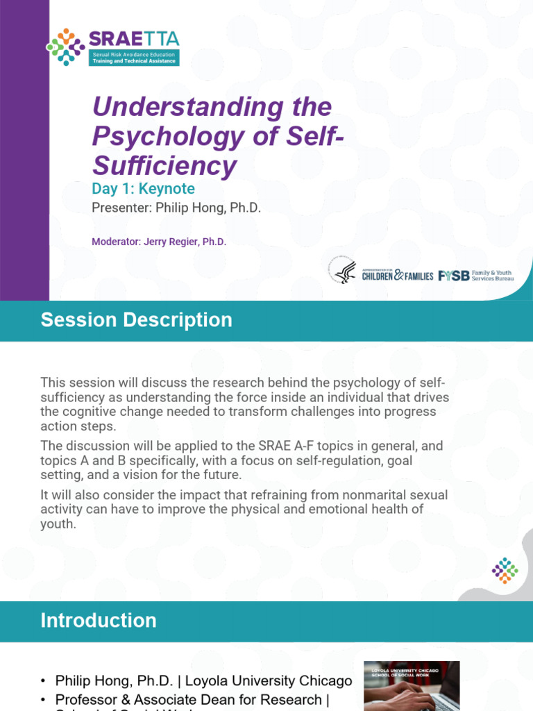 SRAE TTA-Understanding-Psychology-Self-Sufficiency-508 | PDF ...